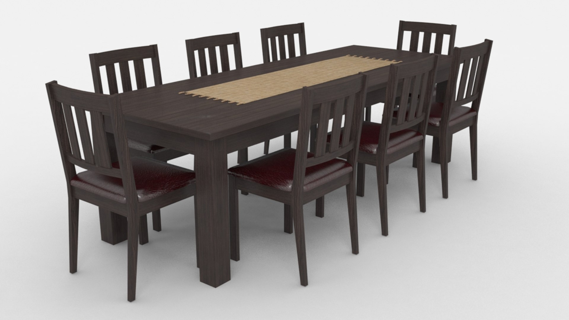 Dining room table chairs model - TurboSquid 1171631