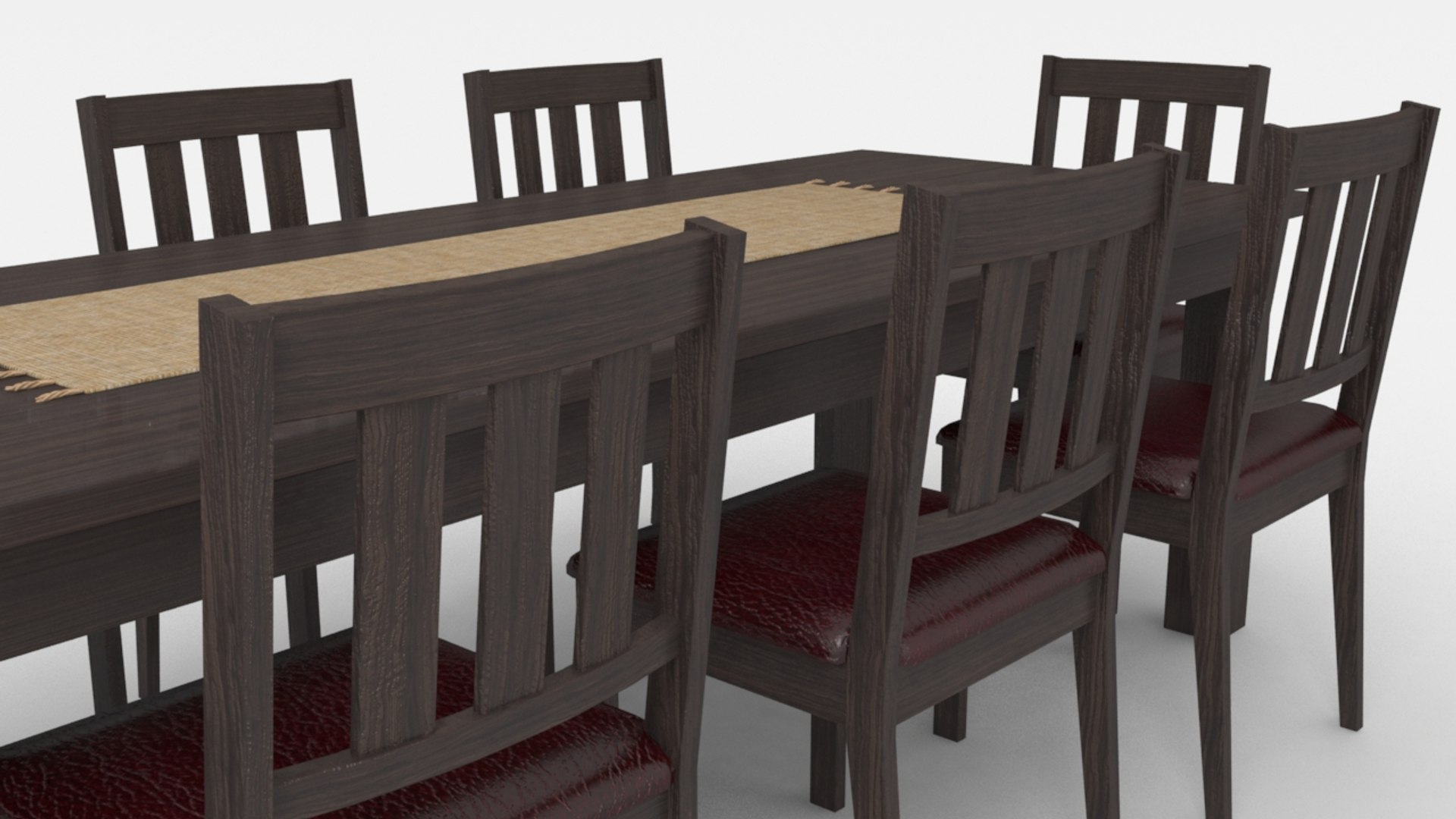 Dining room table chairs model - TurboSquid 1171631