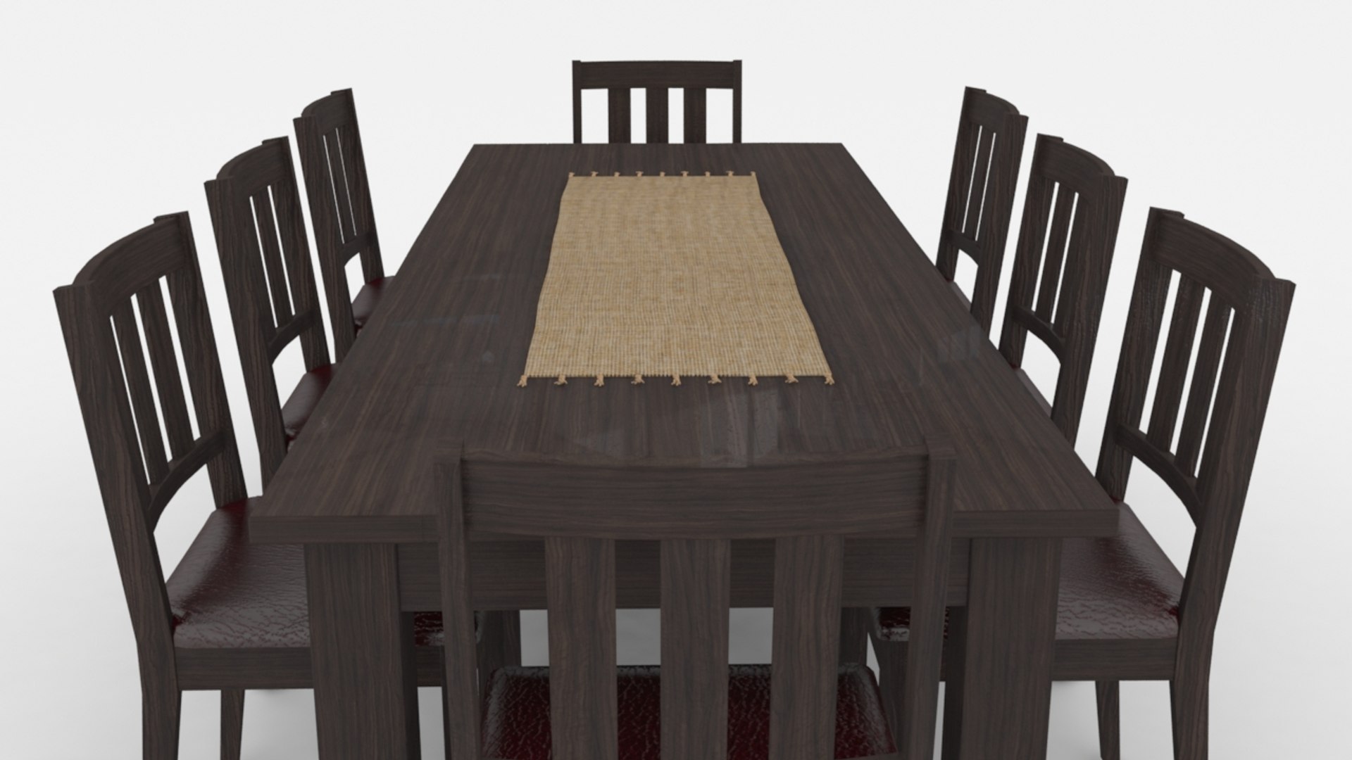Dining room table chairs model - TurboSquid 1171631