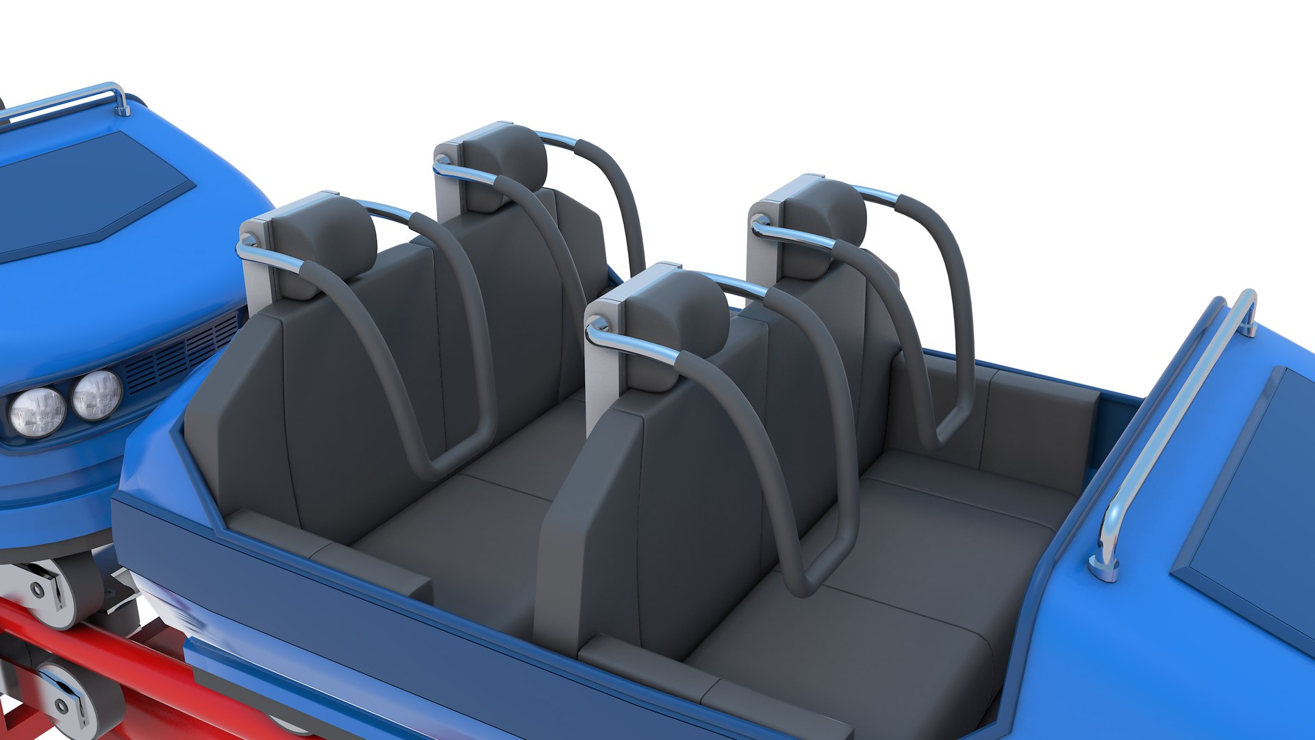 Roller Coaster Train - Blue 3D model - TurboSquid 1931854