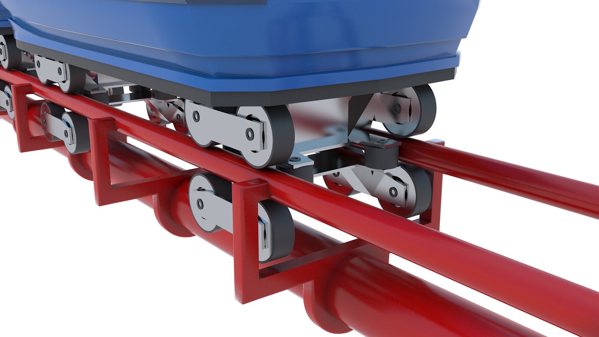 Roller Coaster Train - Blue 3D model - TurboSquid 1931854