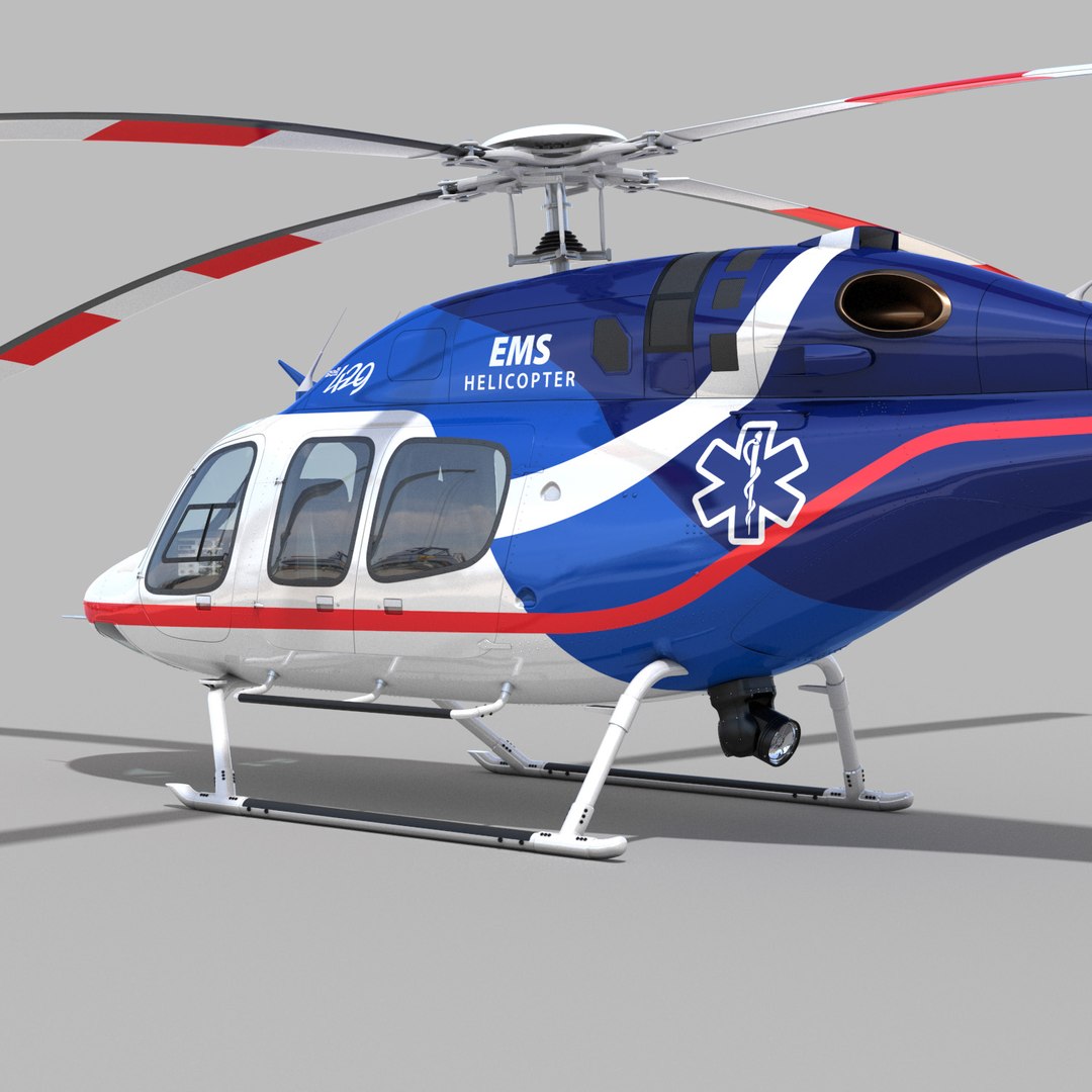 Bell 429 Ems 3d Model