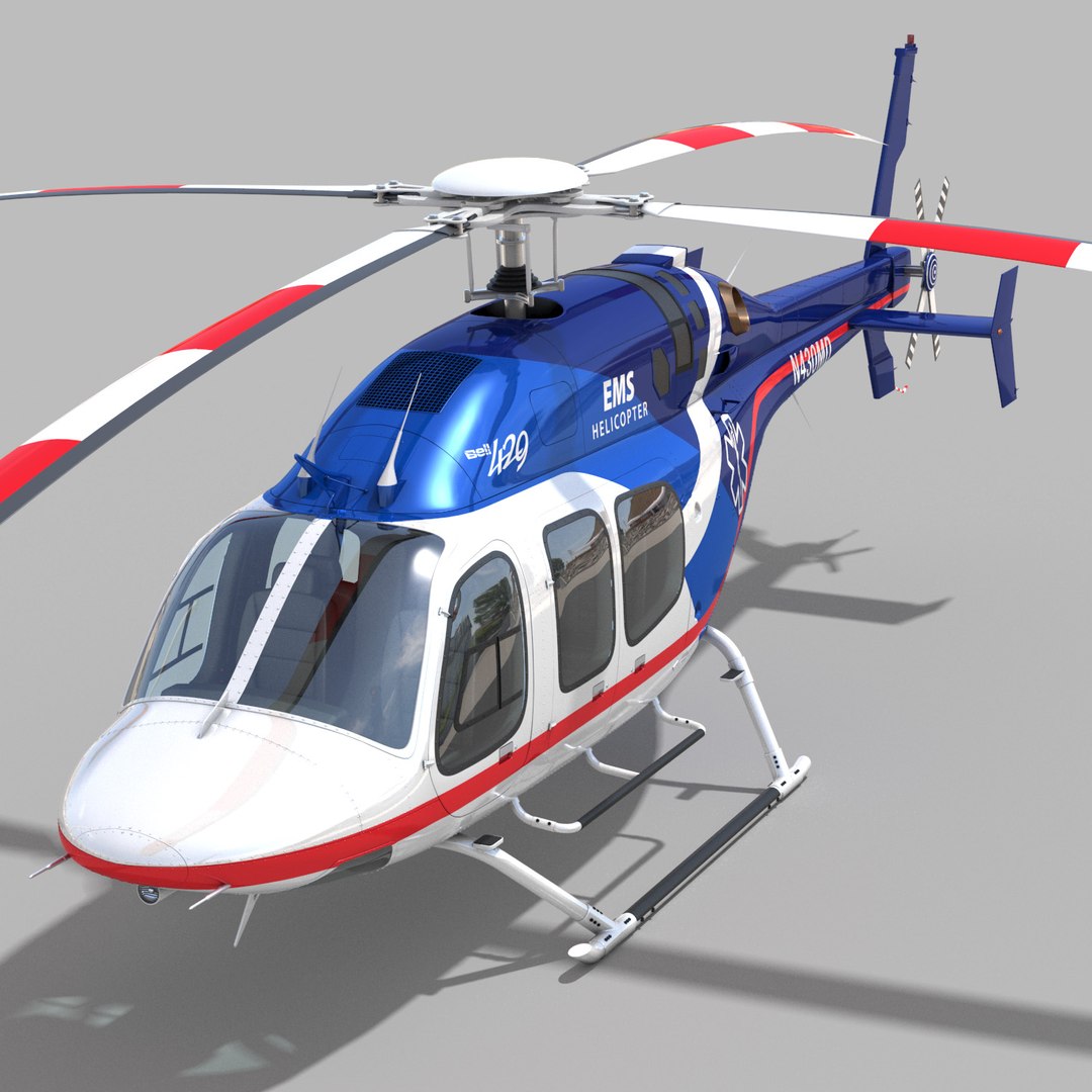 Bell 429 Ems 3d Model