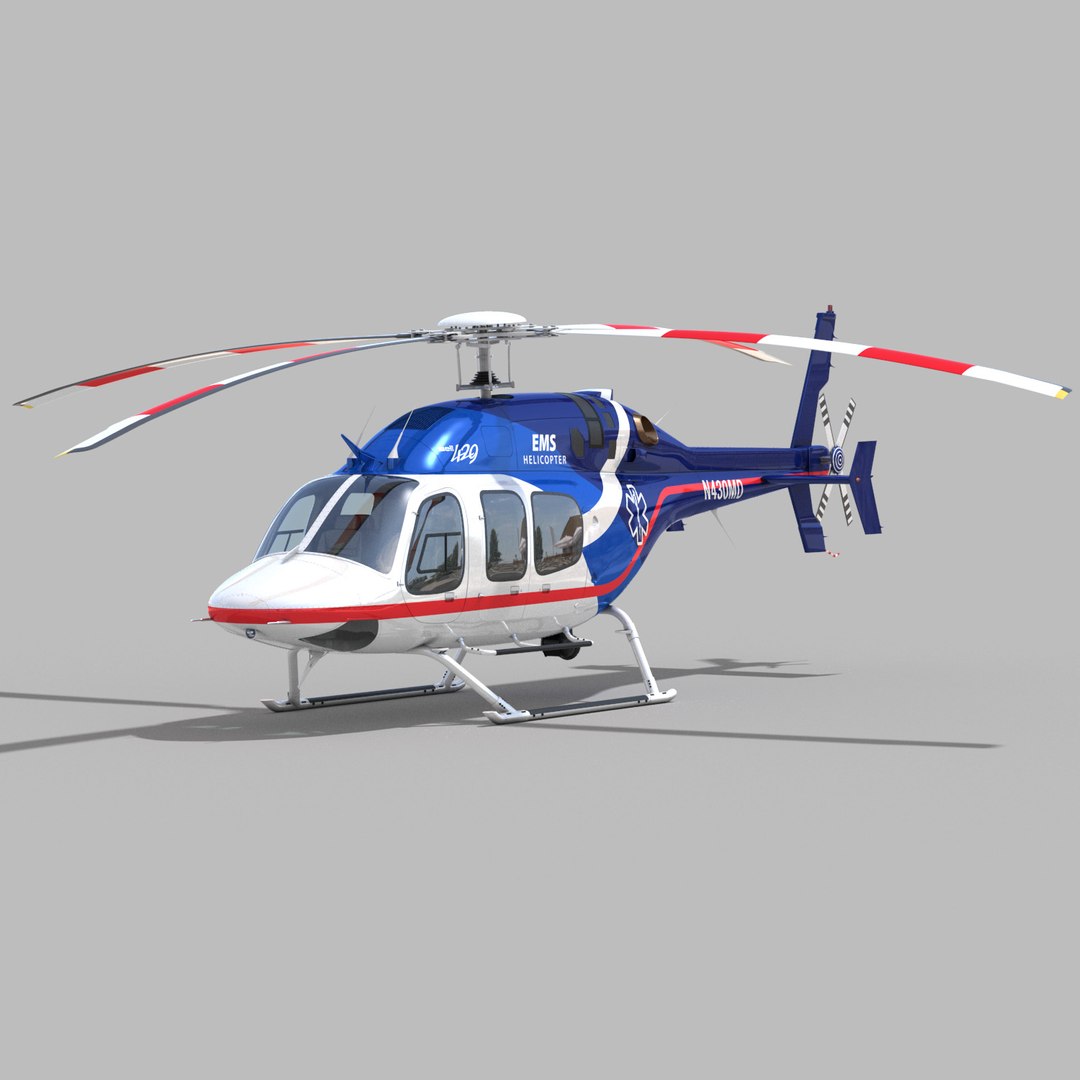 Bell 429 Ems 3d Model