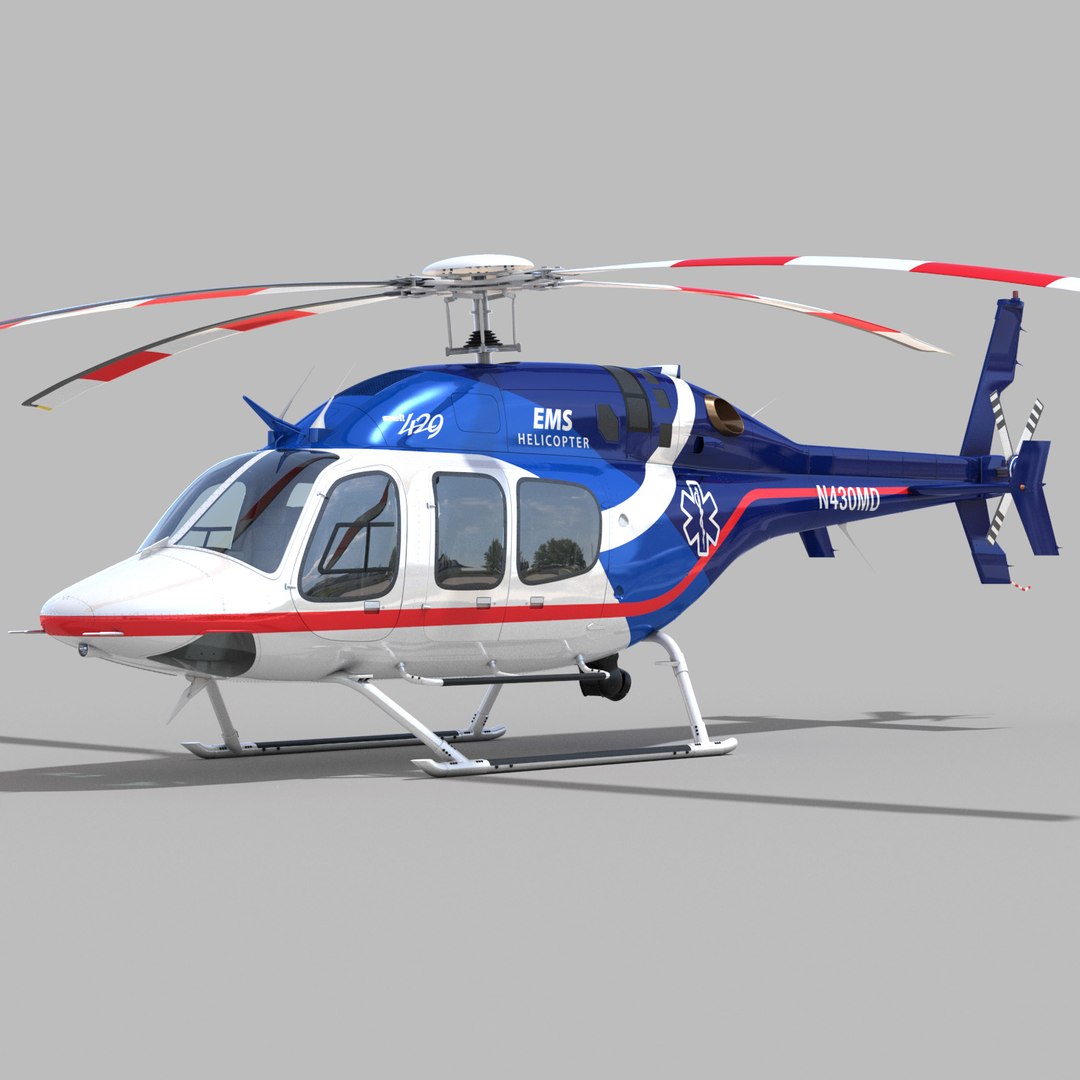 Bell 429 Ems 3d Model
