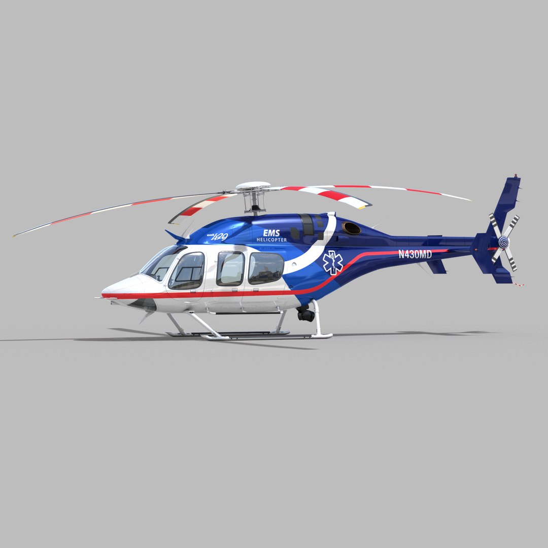 Bell 429 Ems 3d Model