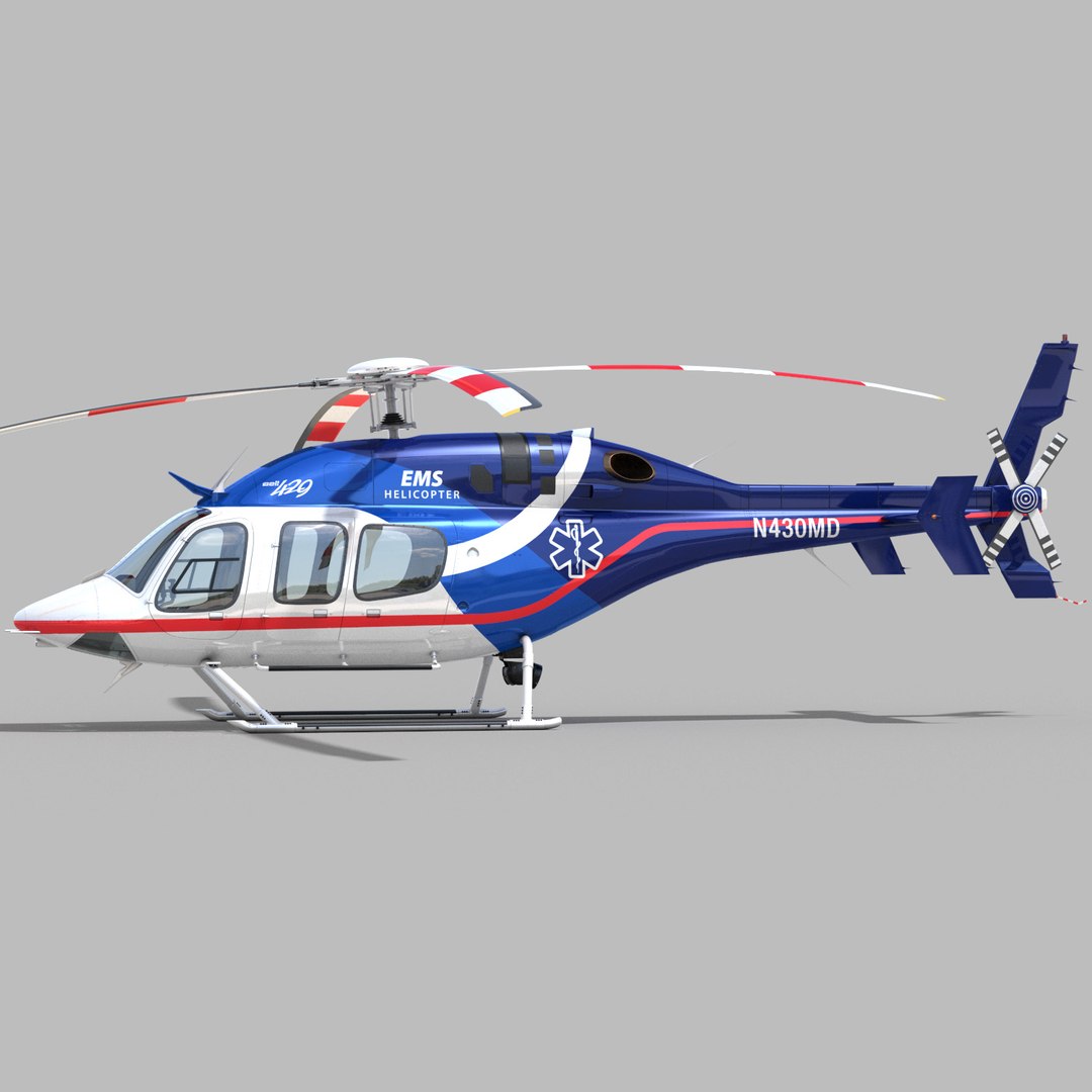 Bell 429 Ems 3d Model