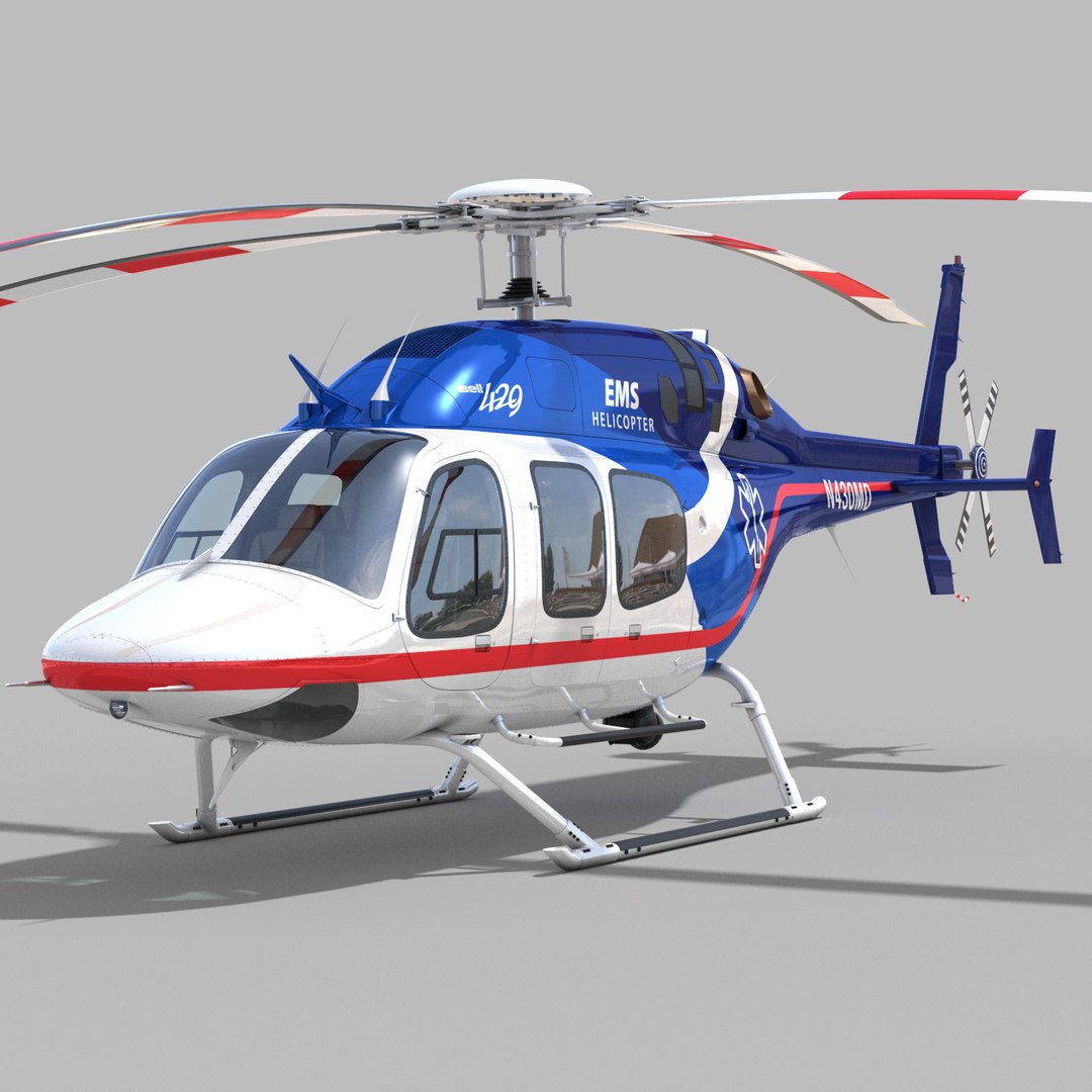 Bell 429 Ems 3d Model