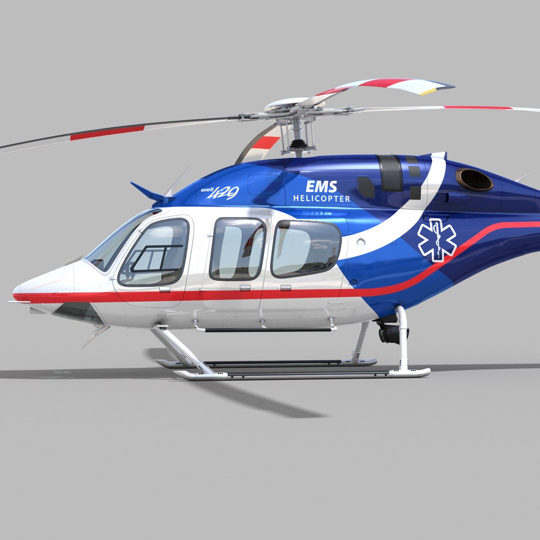Bell 429 Ems 3d Model
