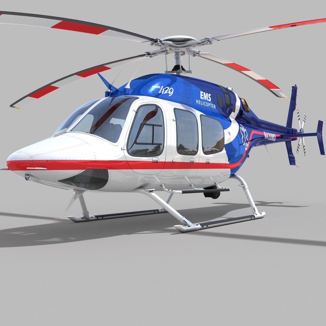 Bell 429 Ems 3d Model