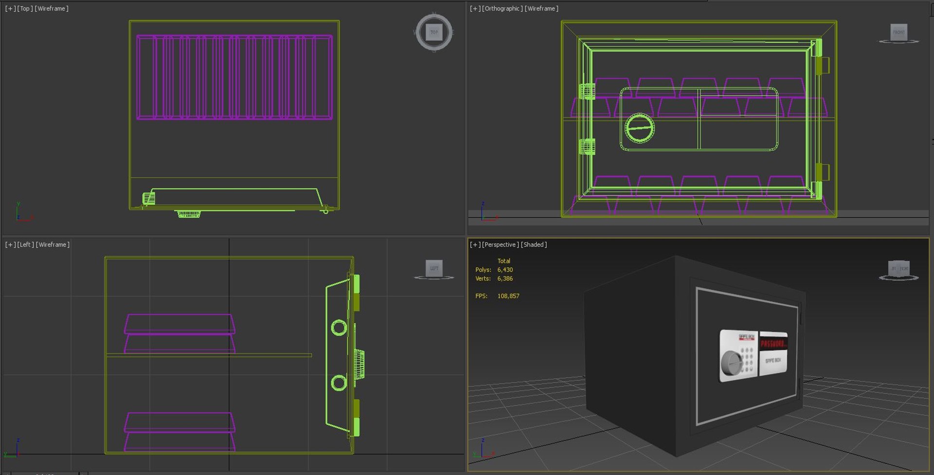 Modeled Steel Safe Model - TurboSquid 1618453