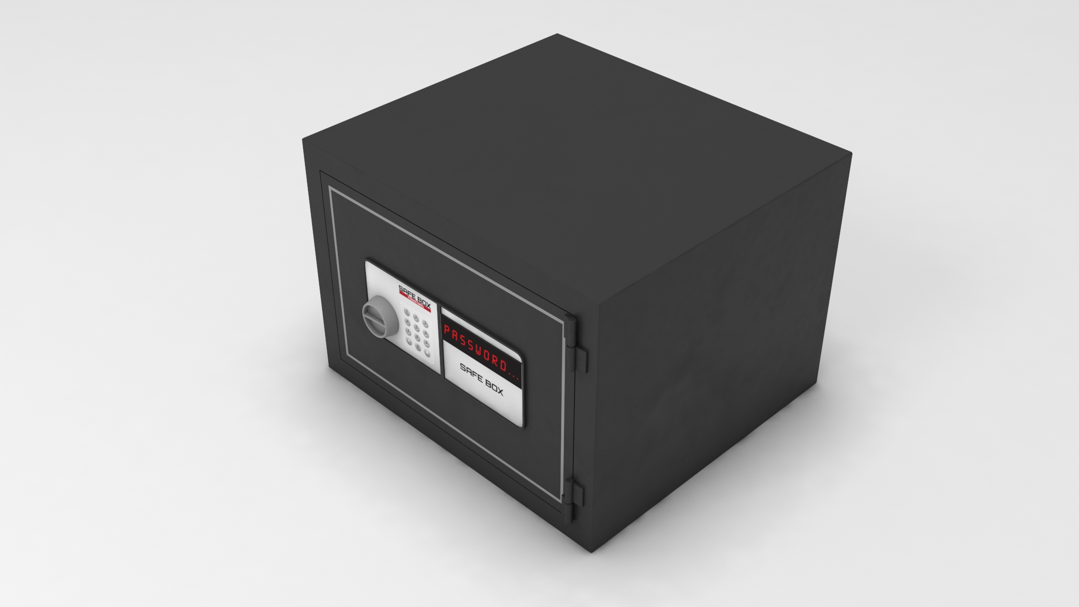 Modeled steel safe model - TurboSquid 1618453
