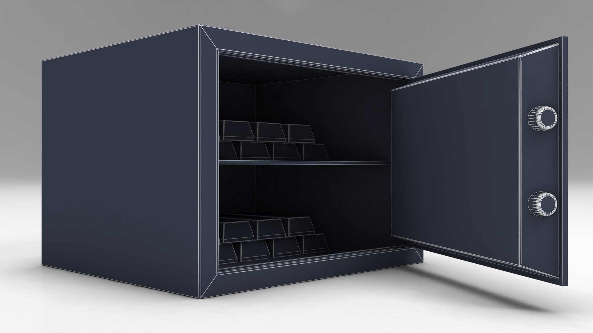 Modeled Steel Safe Model - TurboSquid 1618453