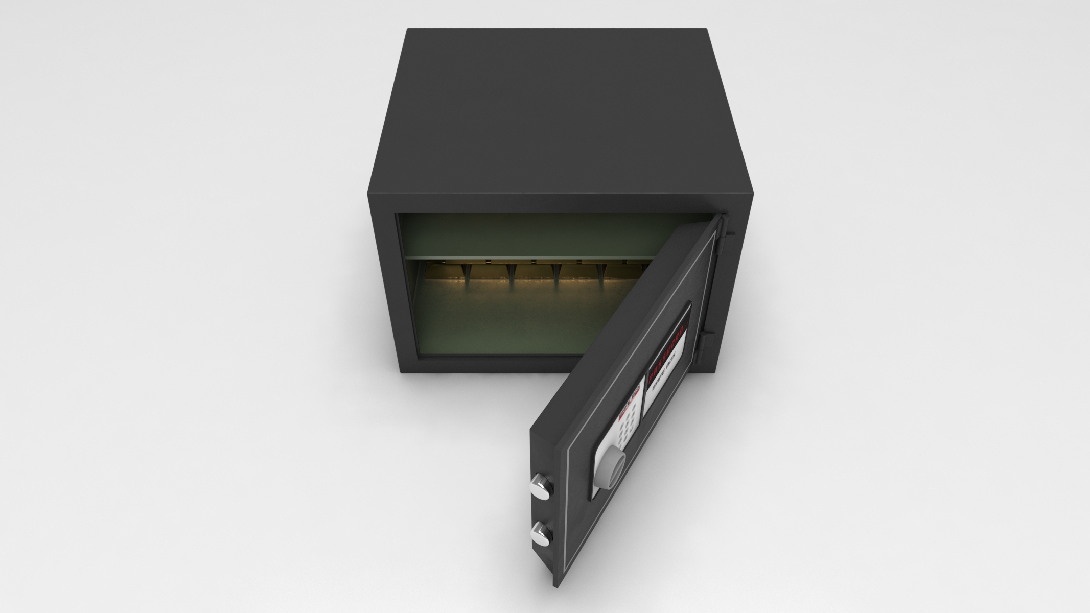 Modeled steel safe model - TurboSquid 1618453
