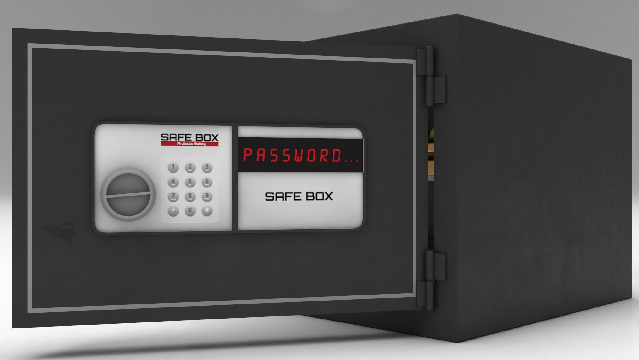 Modeled steel safe model - TurboSquid 1618453