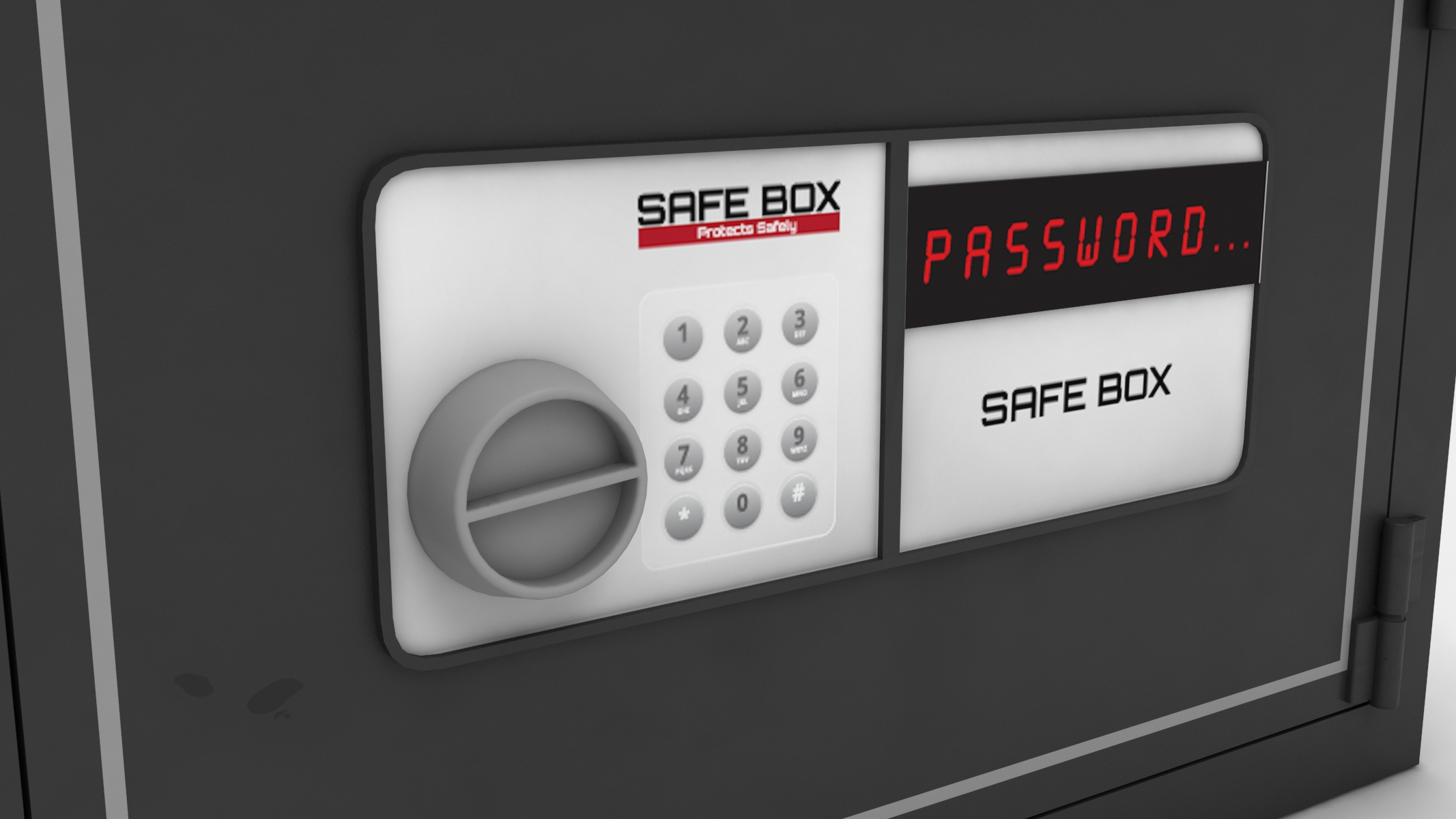 Modeled steel safe model - TurboSquid 1618453