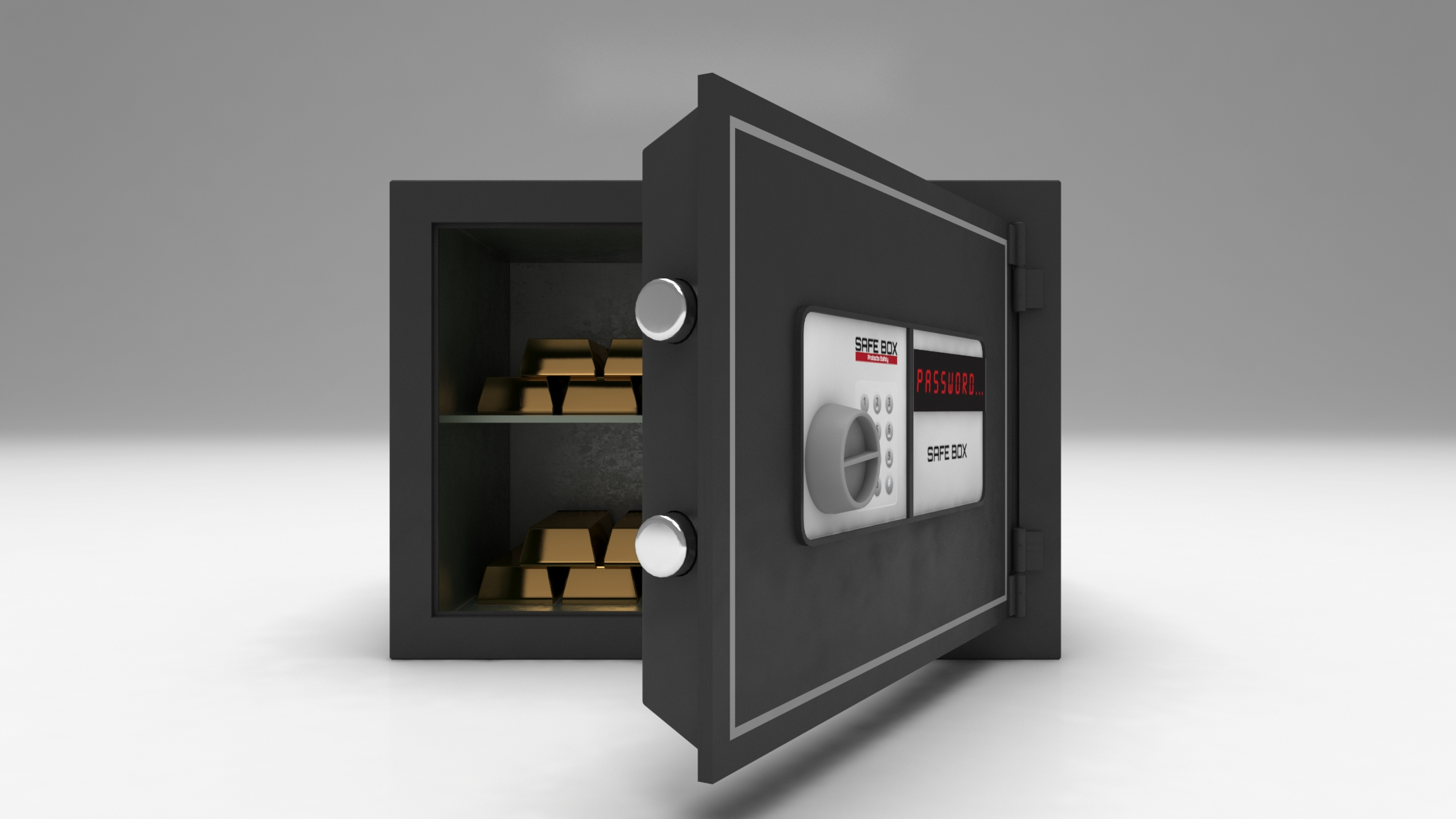 Modeled steel safe model - TurboSquid 1618453