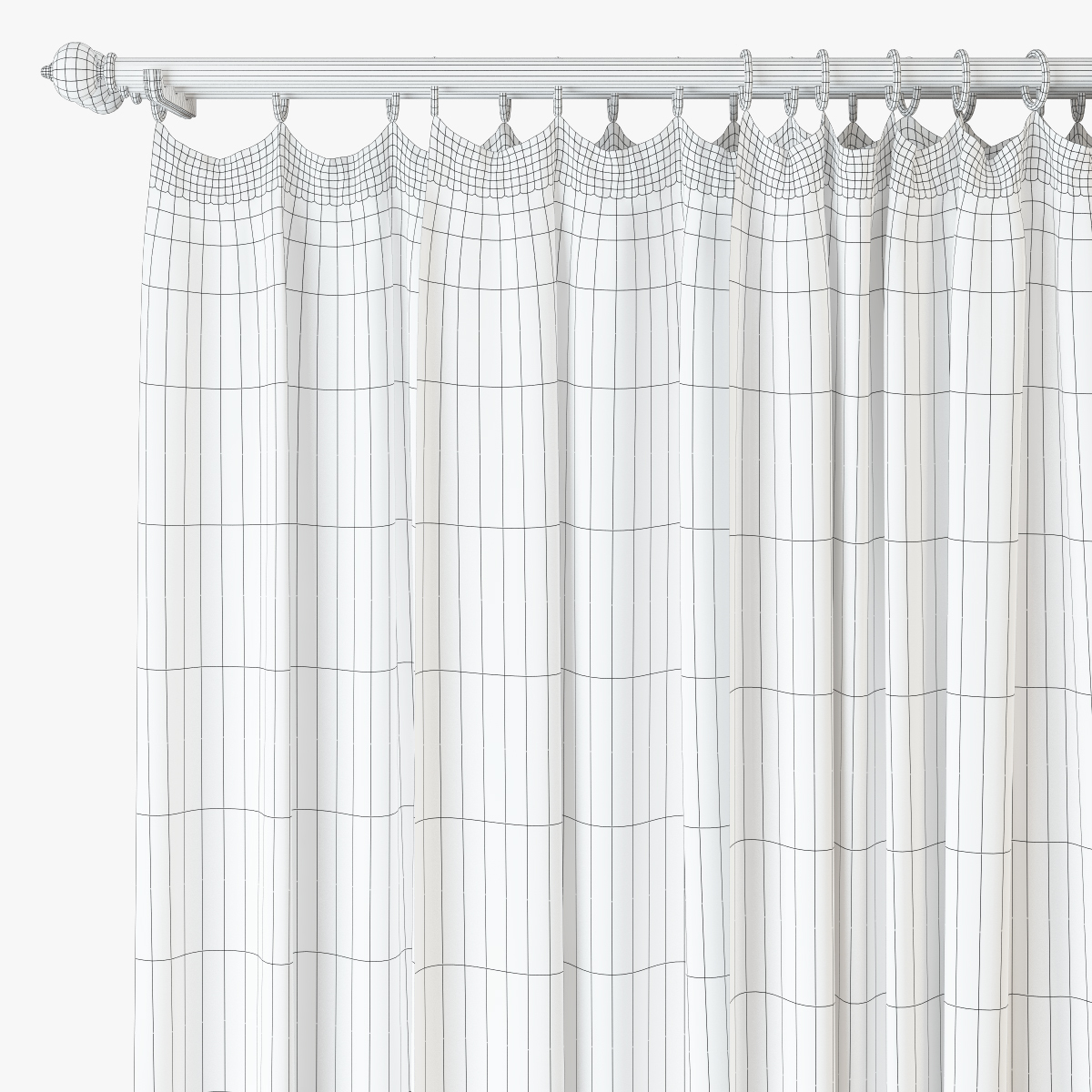 3d model of curtains m06