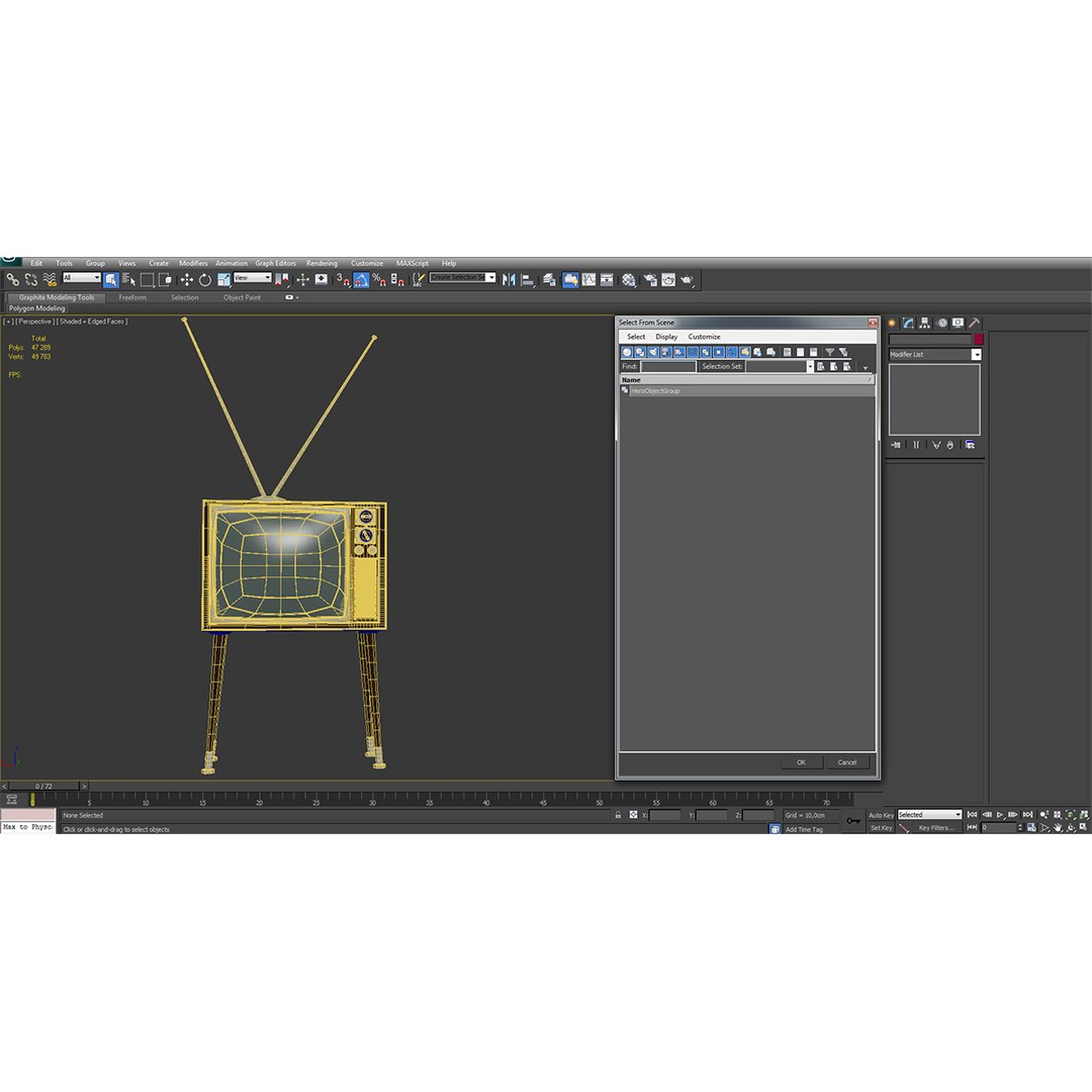 Retro Tv 4 Modeled 3d 3ds