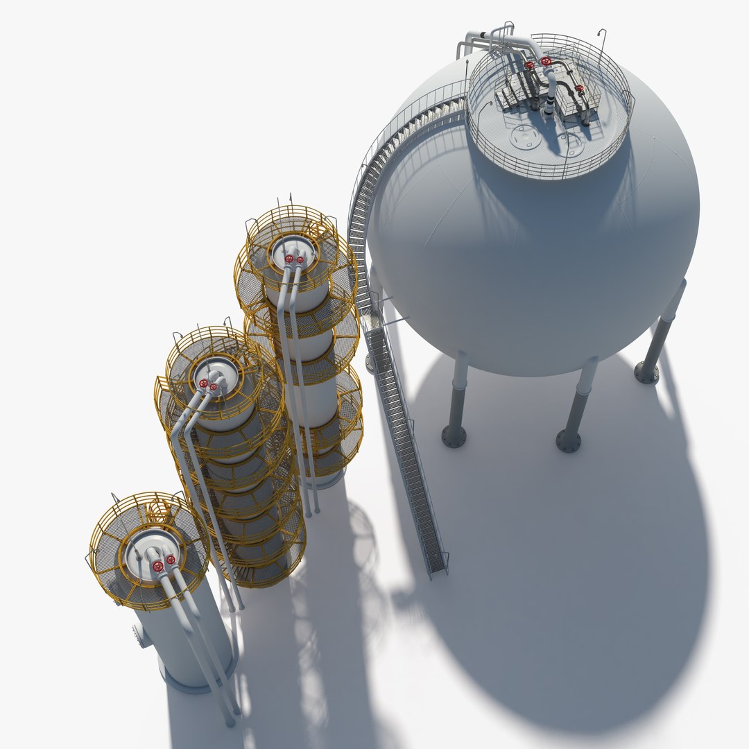 Oil Storage 3d Model