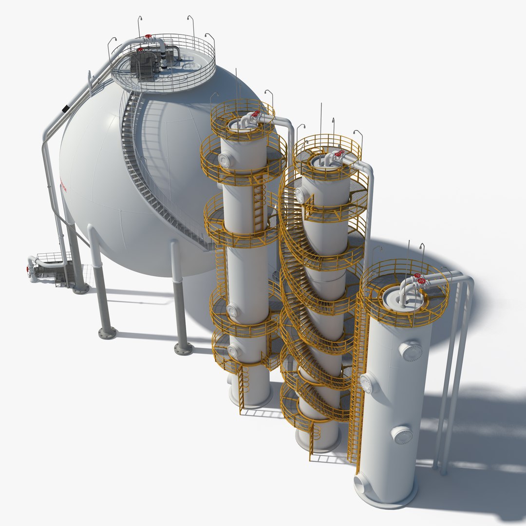 Oil Storage 3d Model