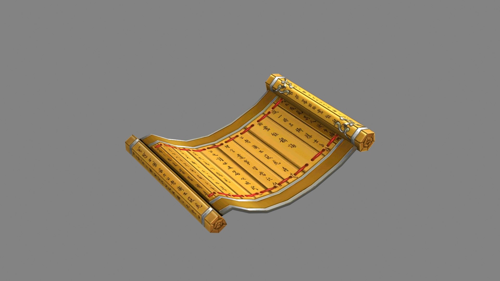 Ancient Chinese bamboo scrolls - 3 3D model - TurboSquid 2114626