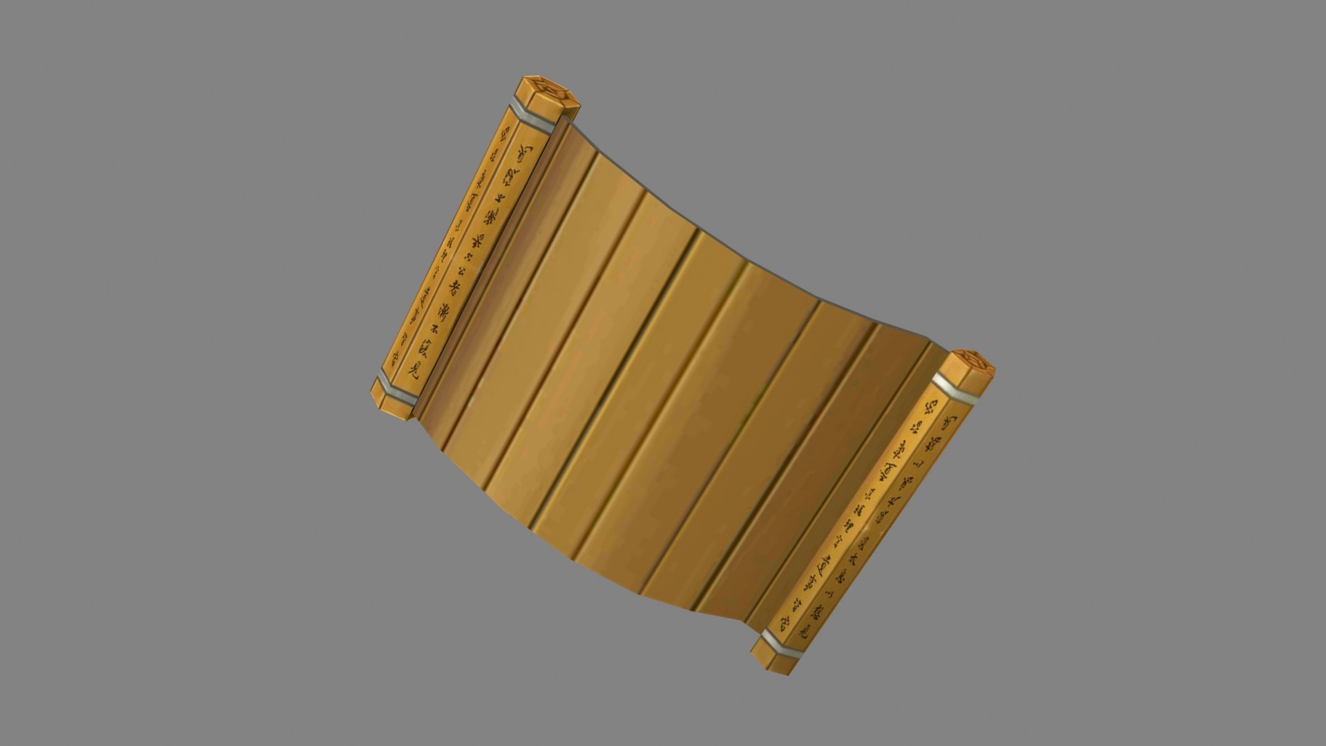 Ancient Chinese bamboo scrolls - 3 3D model - TurboSquid 2114626