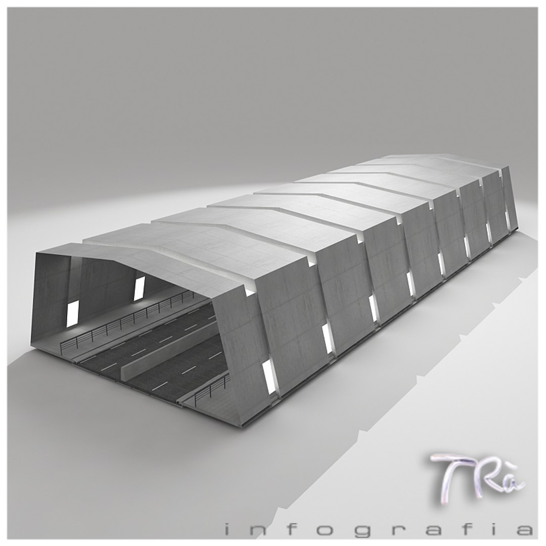3d Urban Tunnel Section Model