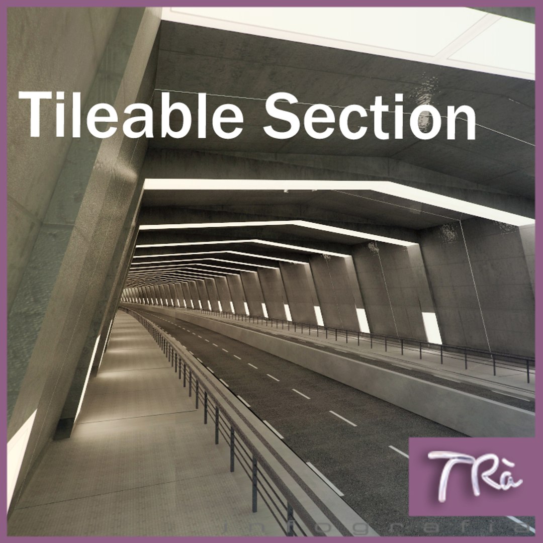3d Urban Tunnel Section Model