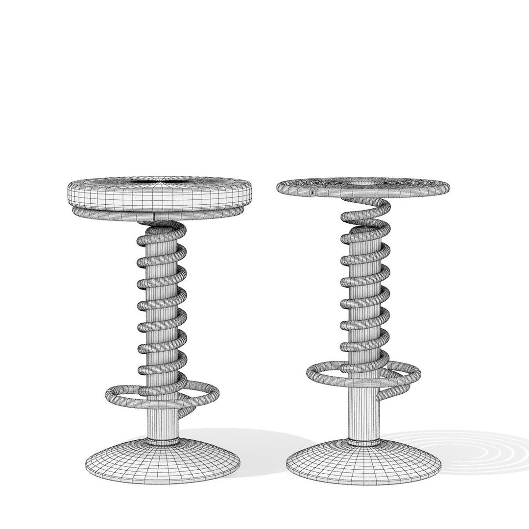 3d Screw Bar Stool Barstool Model