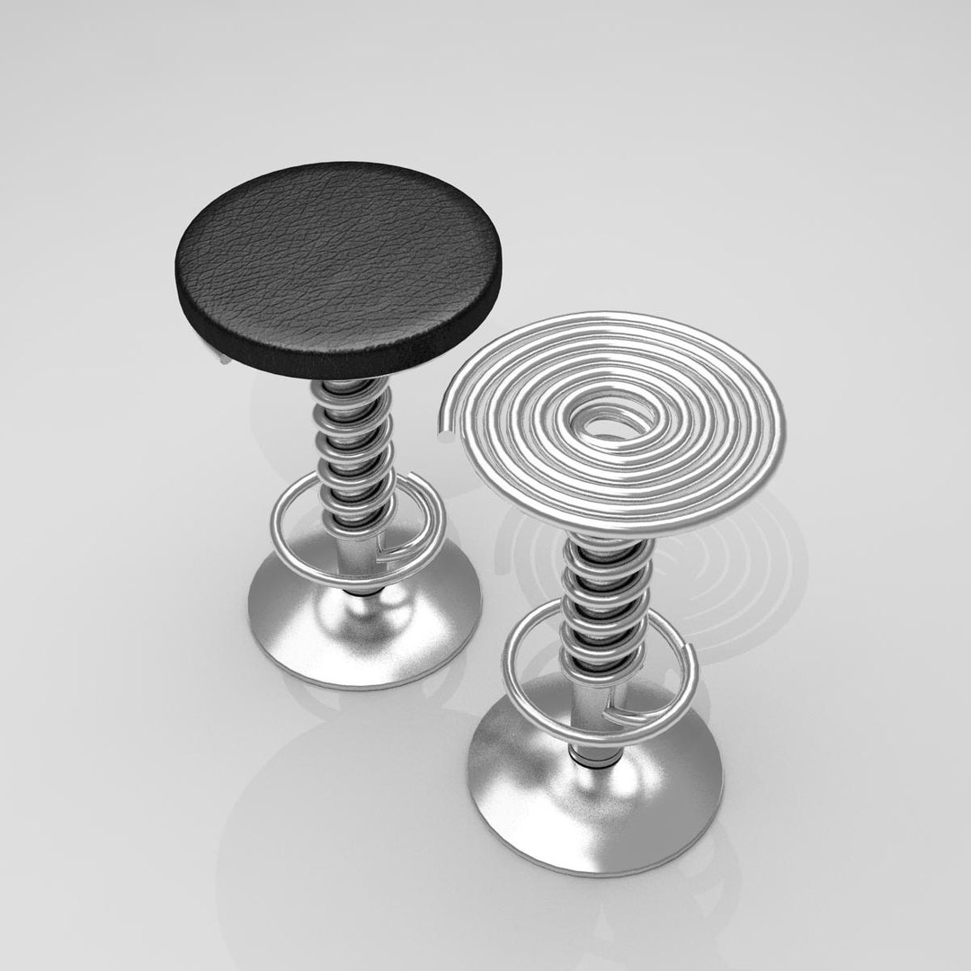 3d Screw Bar Stool Barstool Model