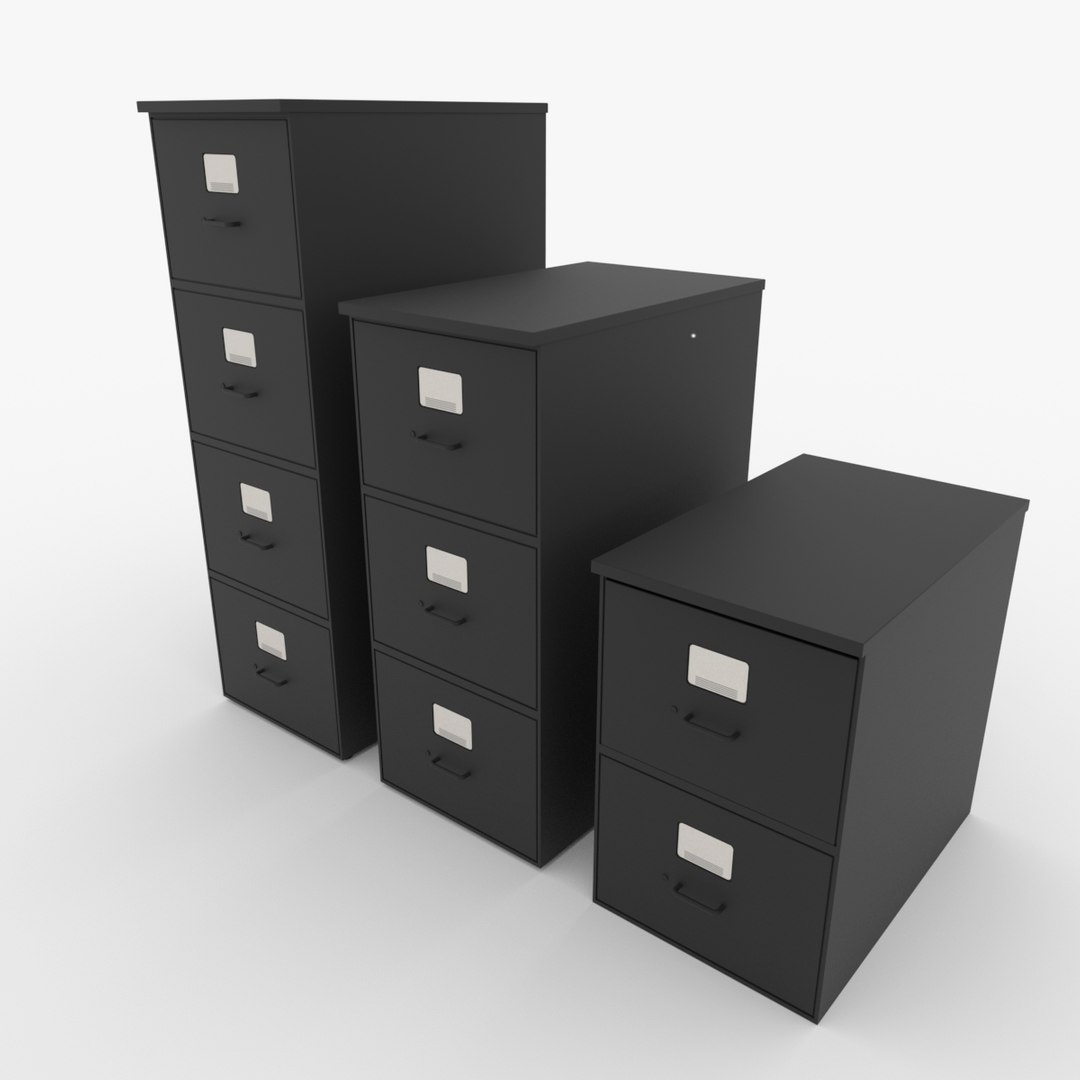 Archive Drawer Unit Filing Cabinet 3D Model - TurboSquid 1737947