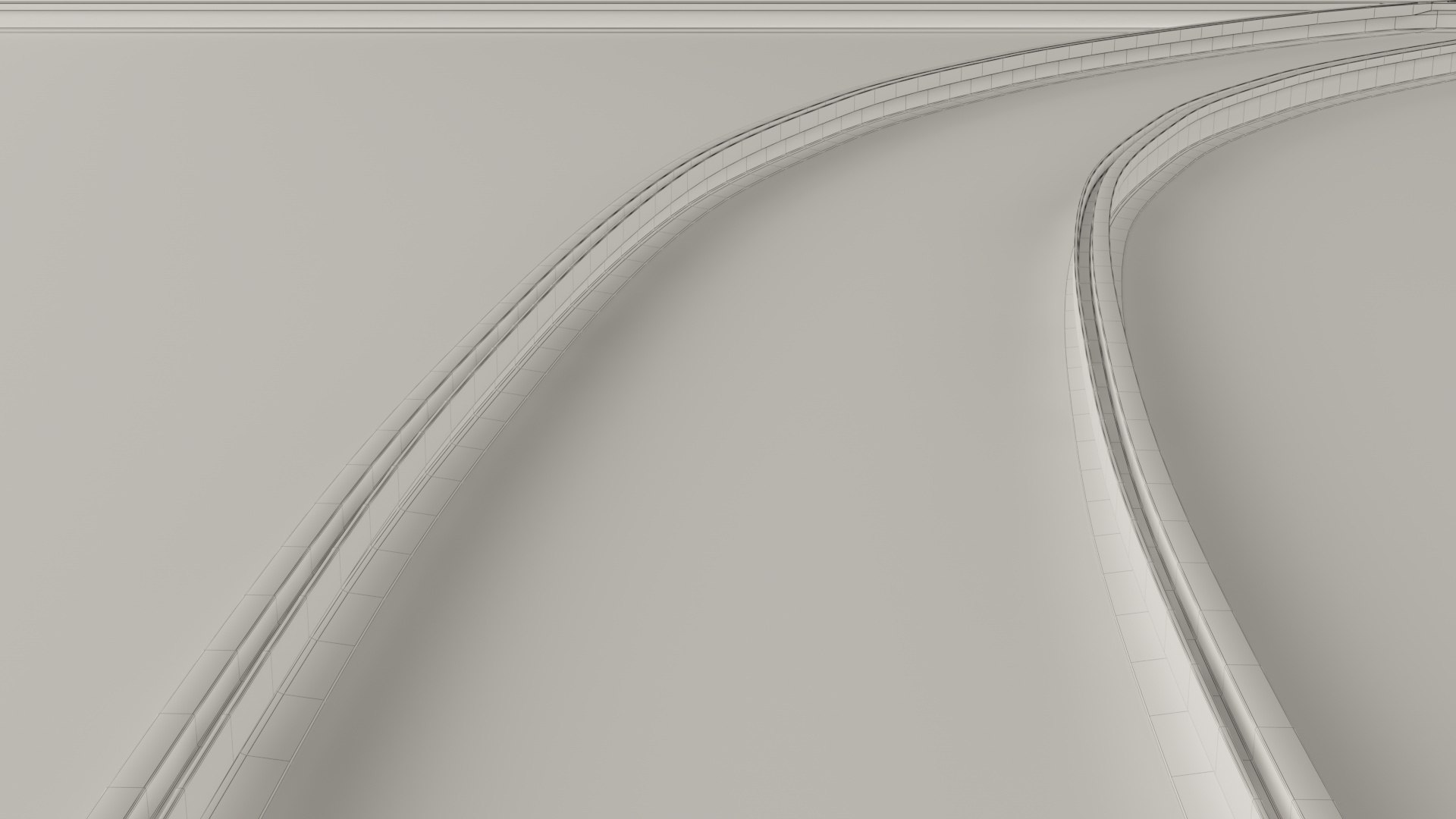 3D Model Tram Rails Element - Left Turn - TurboSquid 1961420