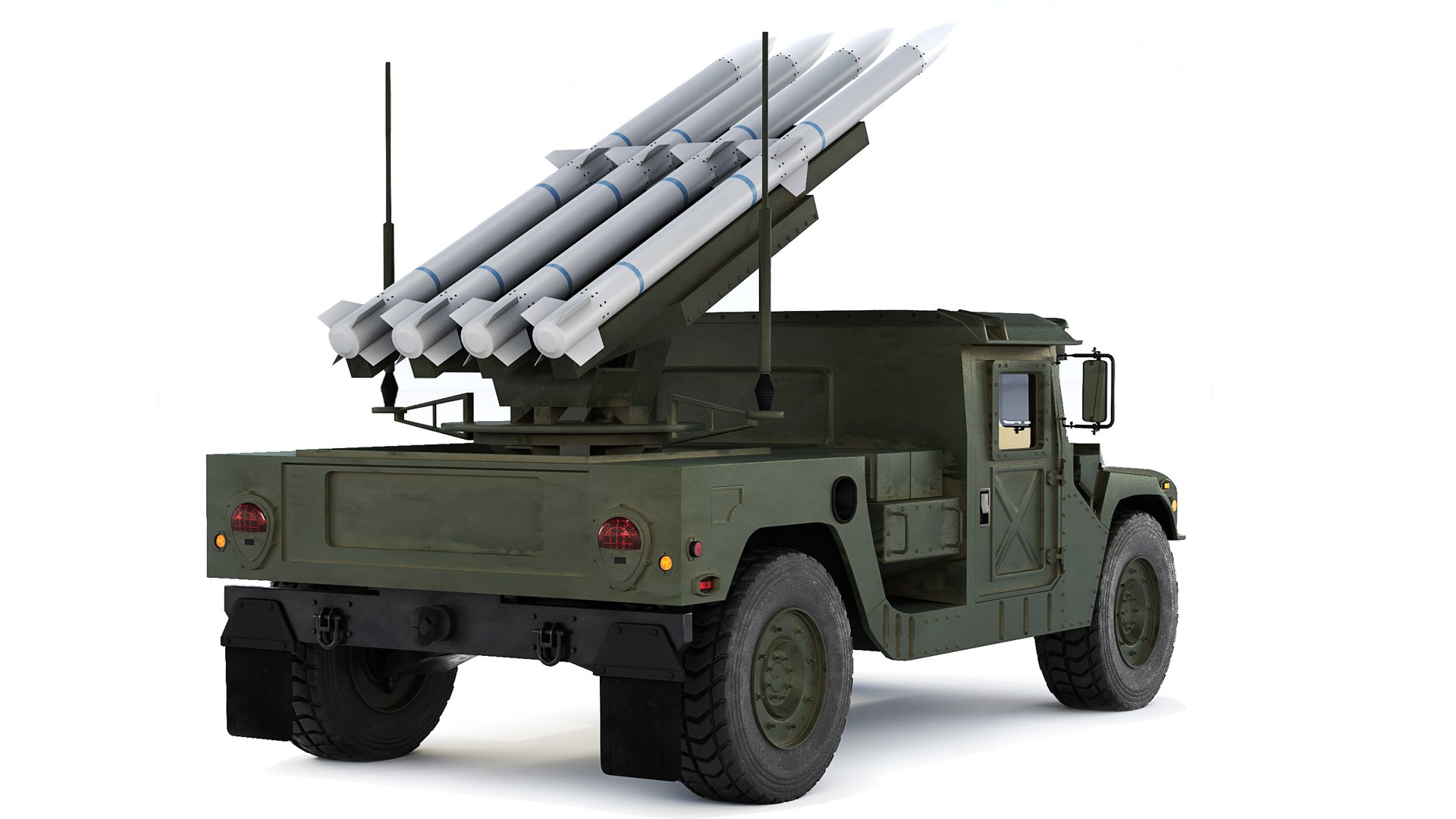 3D HMMWV M1097A2 CLAWS AMRAAM 2008 Model - TurboSquid 2069517