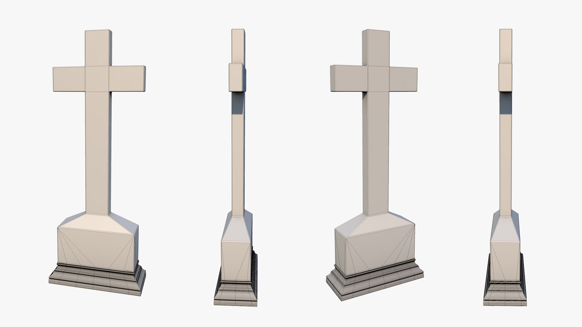 3D Model Graveyard Cross - TurboSquid 1969248