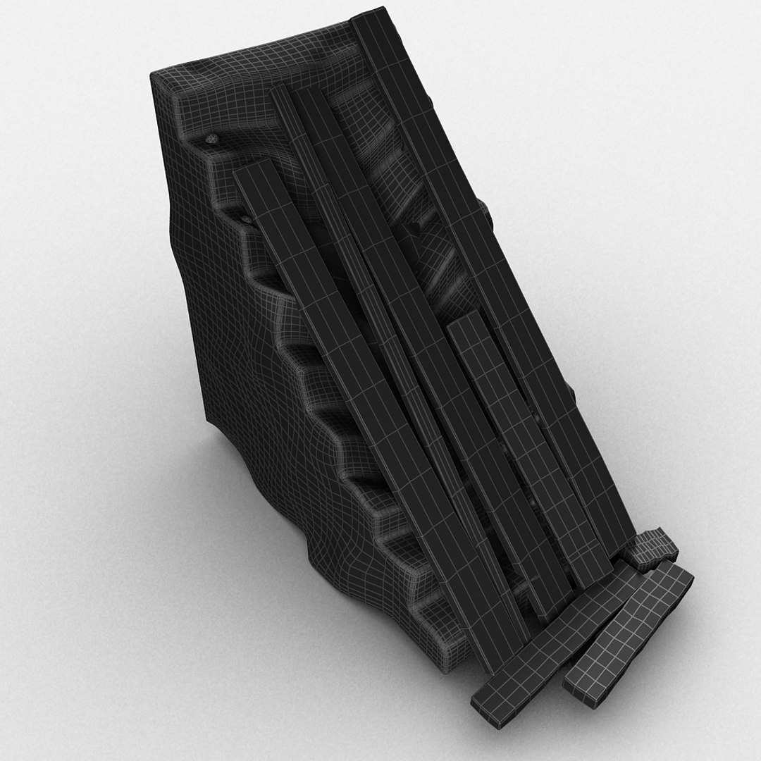 3d damage stone stairs model