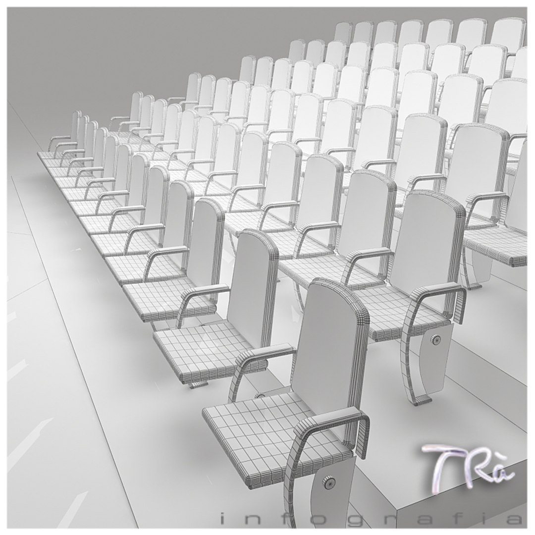 3d Model Theater Seating Area