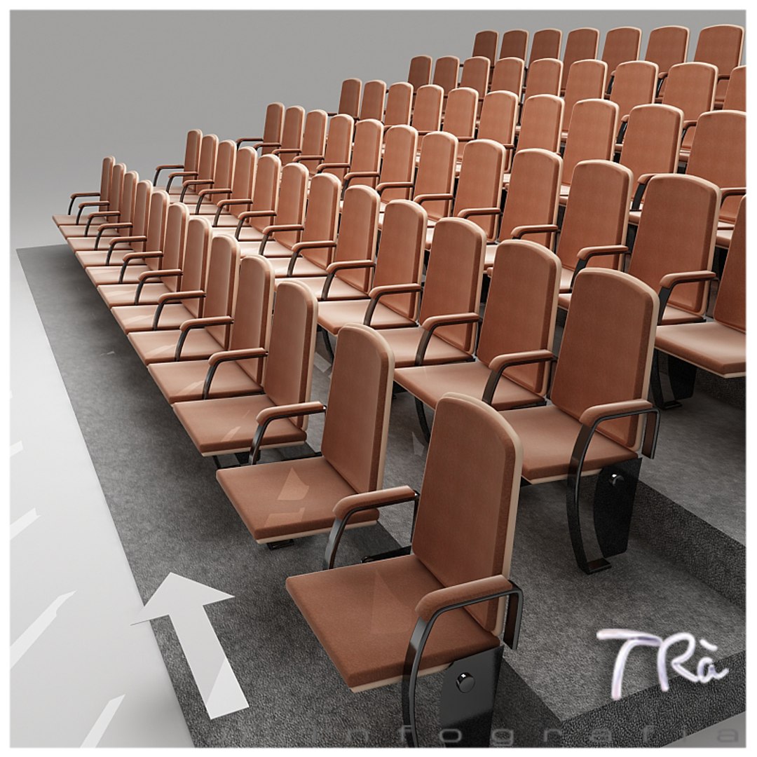 3d Model Theater Seating Area