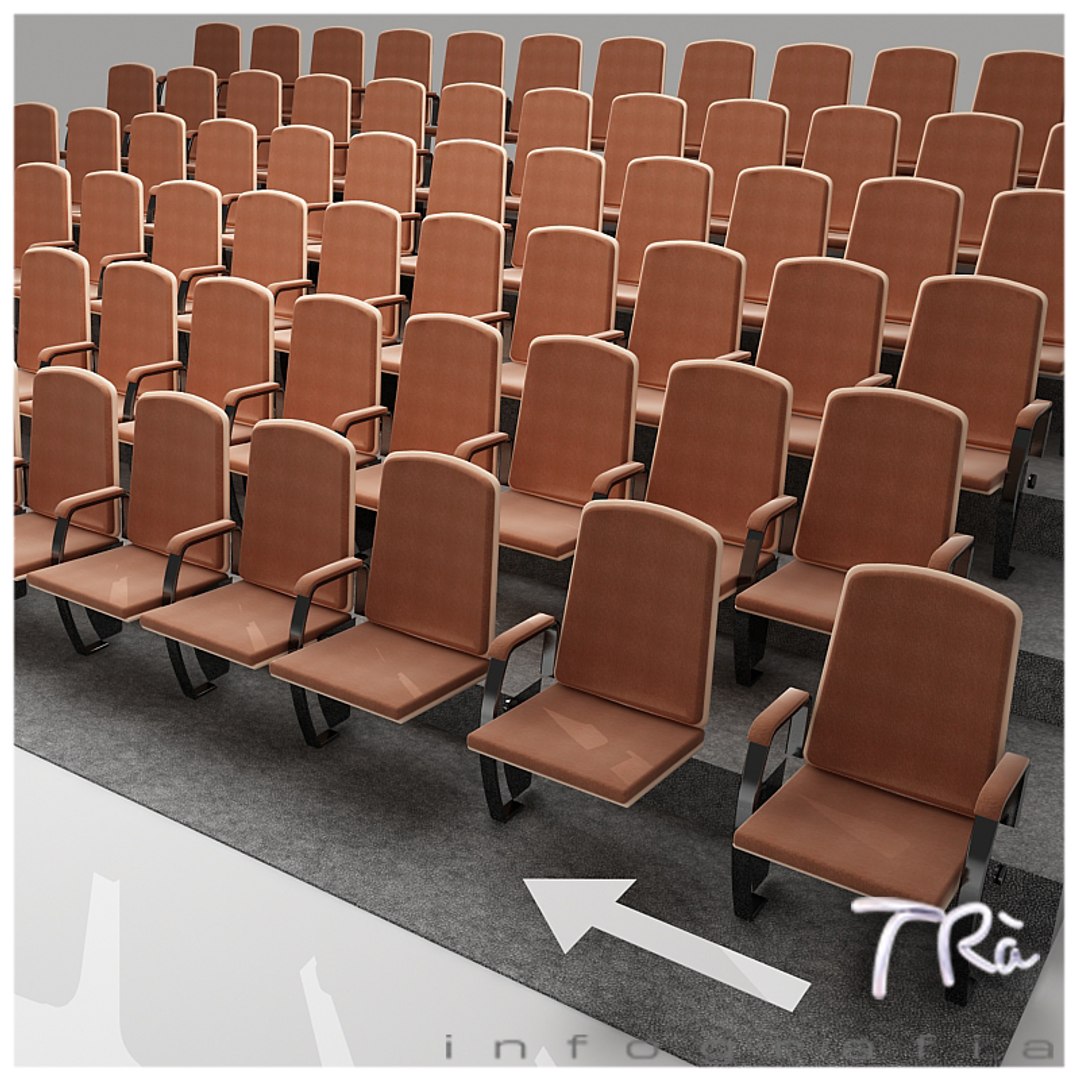 3d Model Theater Seating Area