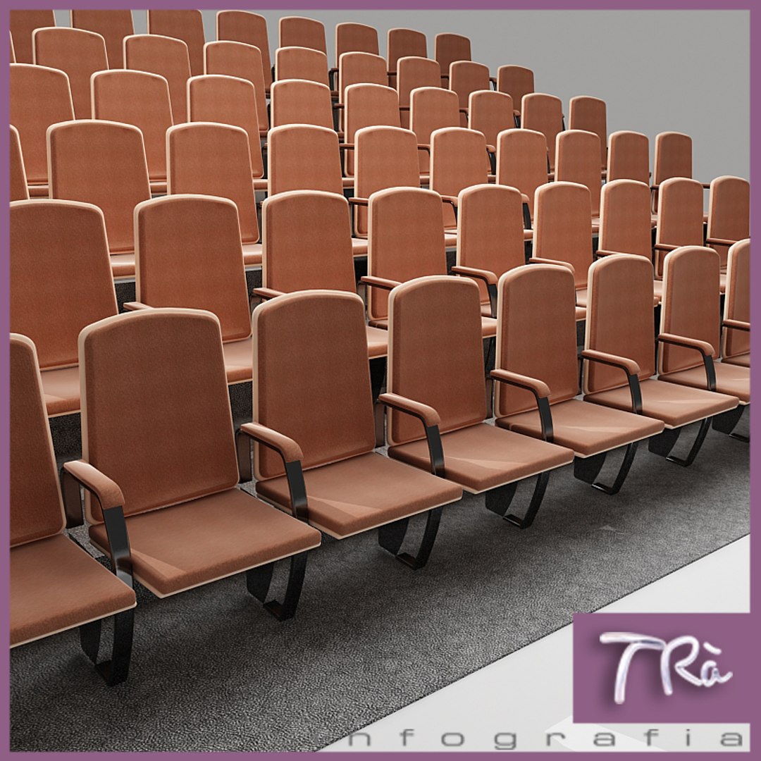 3d Model Theater Seating Area
