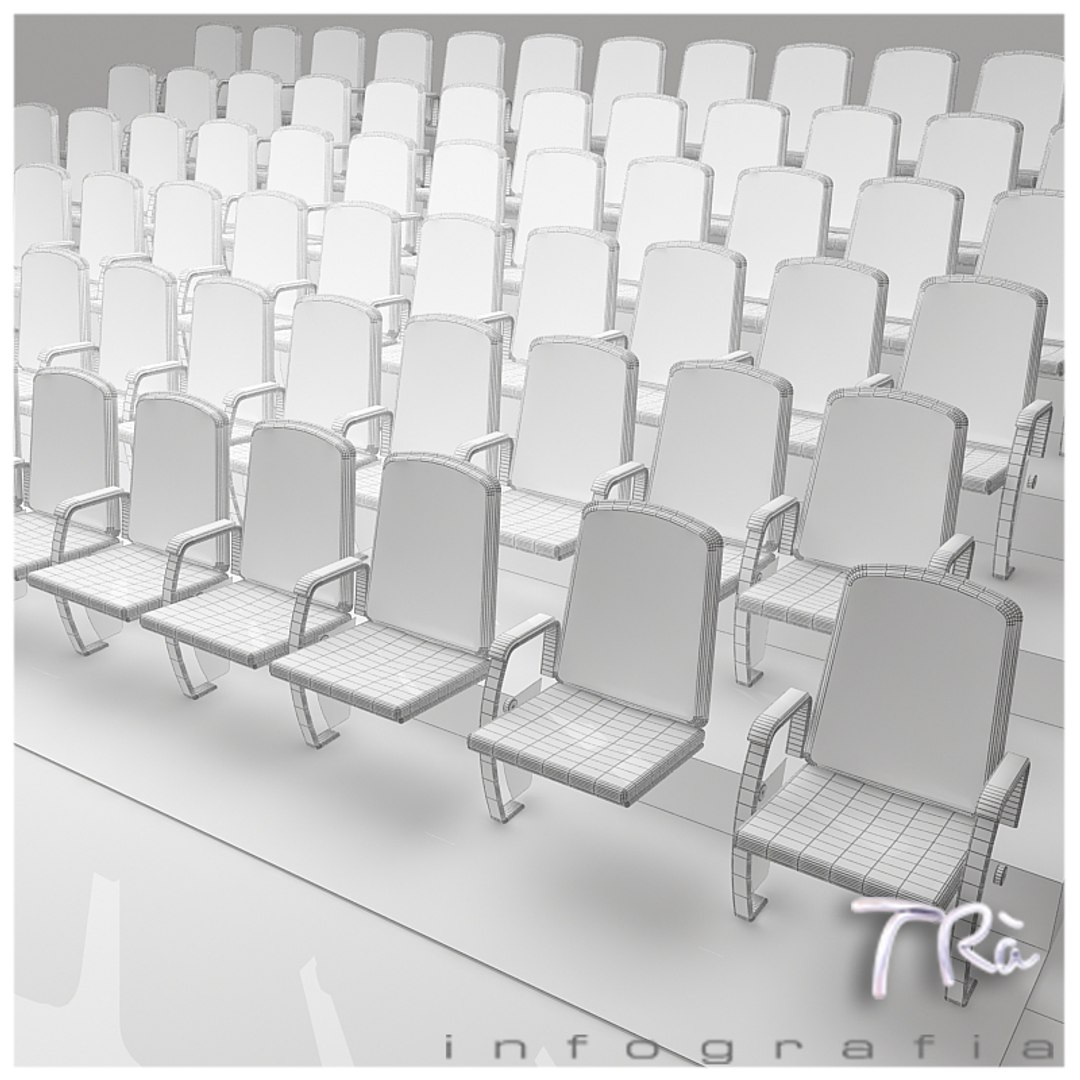 3d Model Theater Seating Area