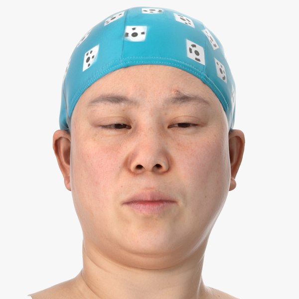 3D model Mei Human Head Cross Eyed AU66 Clean Scan - TurboSquid 1748743
