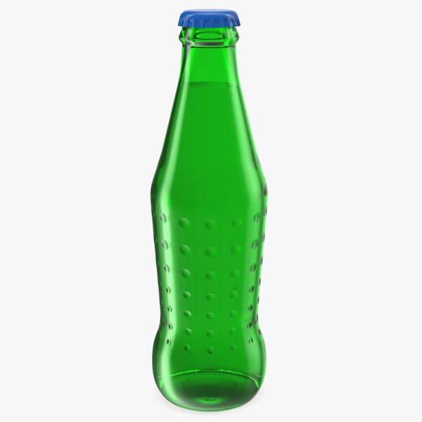 Green glass bottle model - TurboSquid 1451120