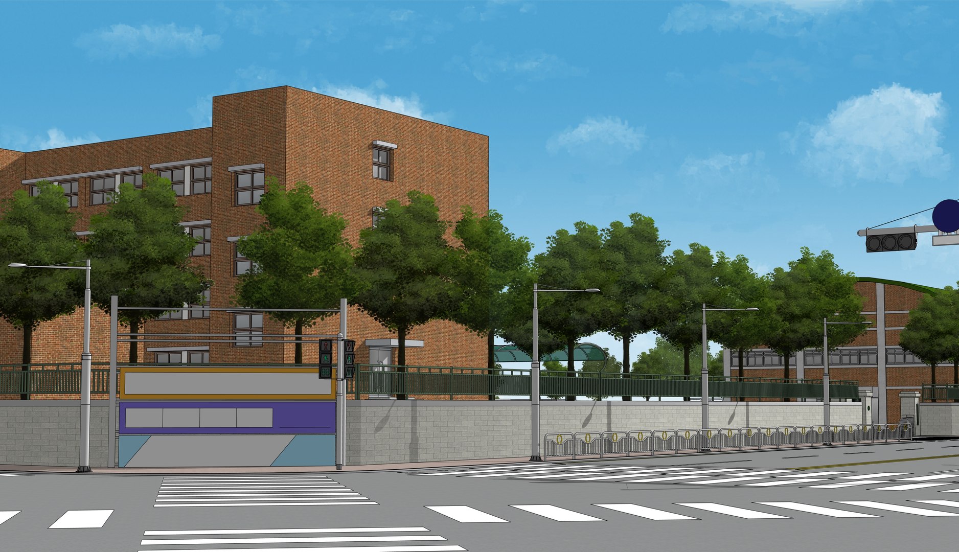 3D Korean Style School - TurboSquid 2336484