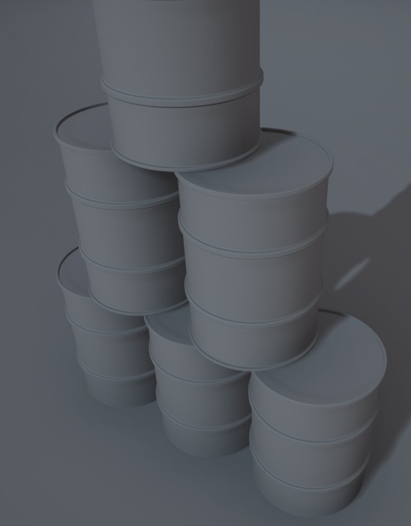 metal barrel 3d fbx