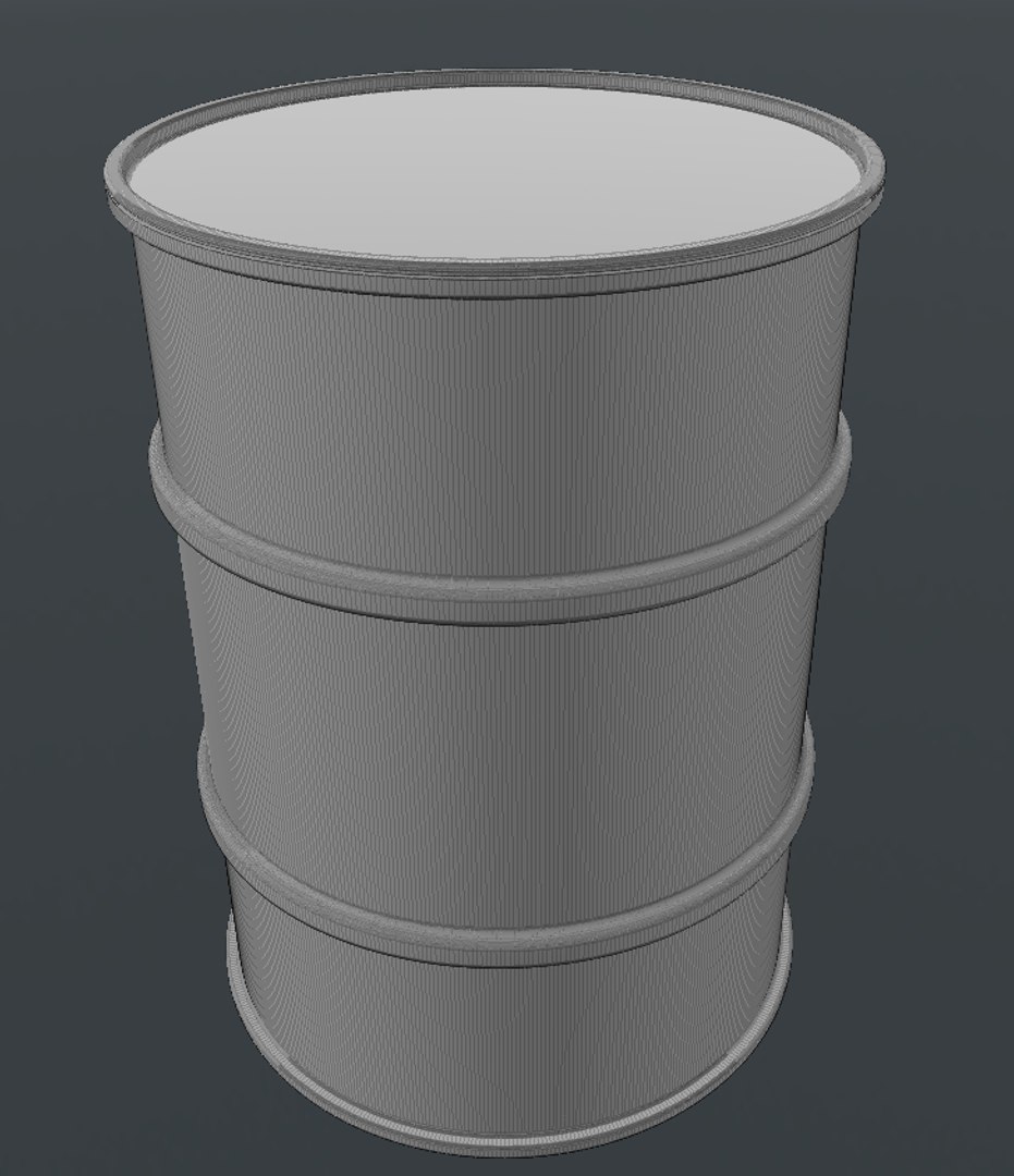 metal barrel 3d fbx