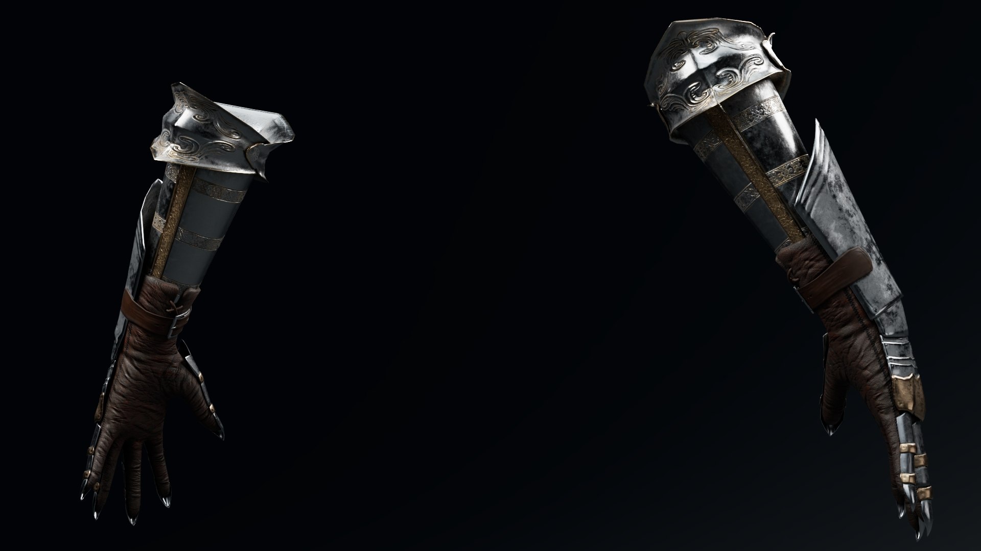 Female Knigt Hand And Wrist Armor LowPoly 3D - TurboSquid 2034201