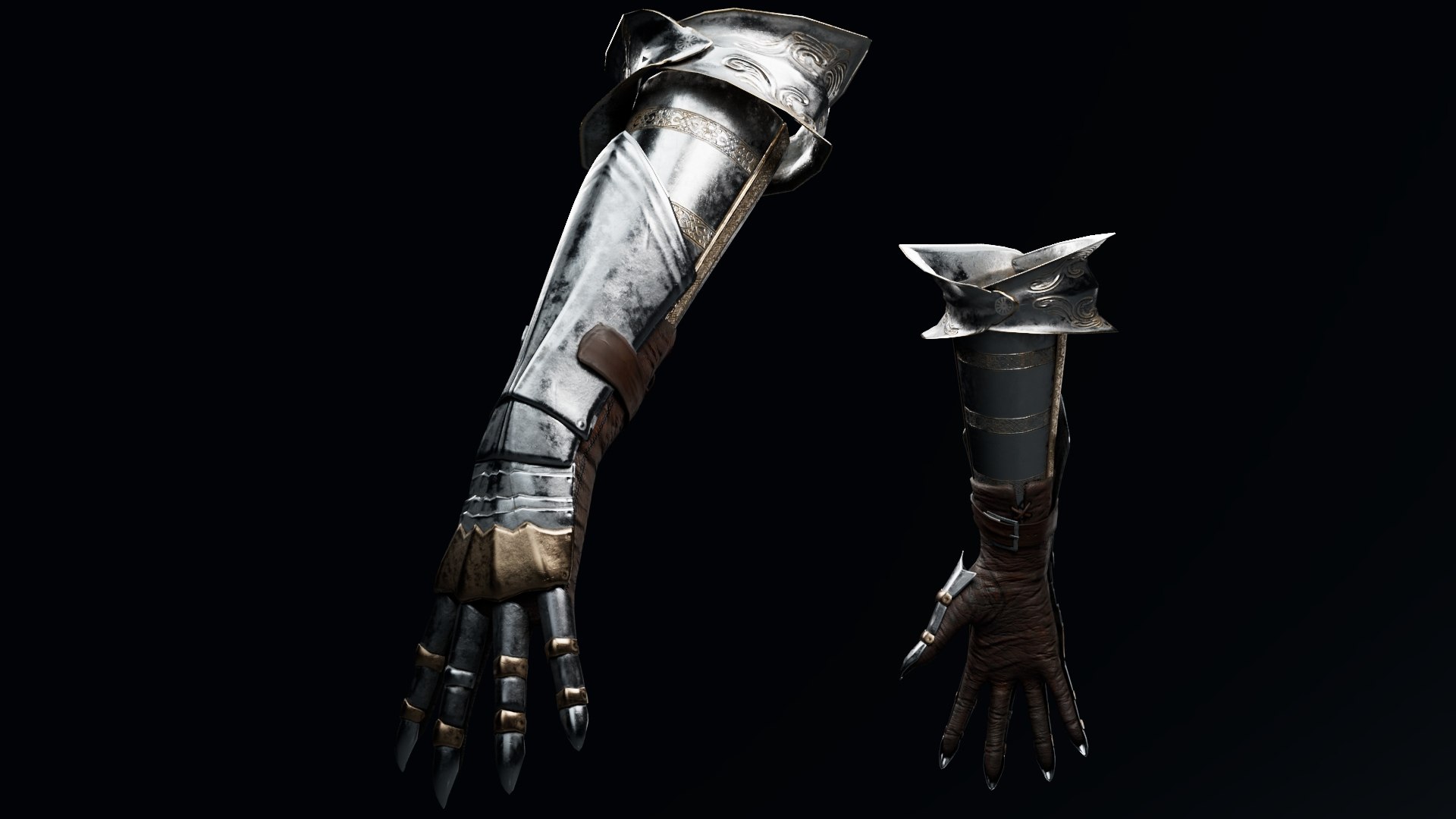Female Knigt Hand And Wrist Armor LowPoly 3D - TurboSquid 2034201