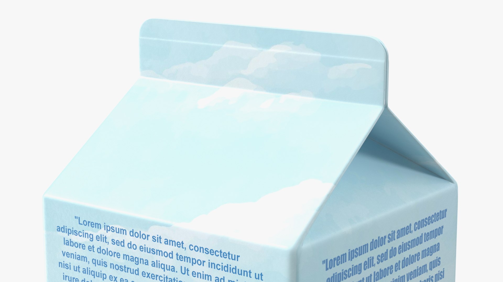 Gable Top Carton Package Mockup Blue 3D Model - TurboSquid 1925364