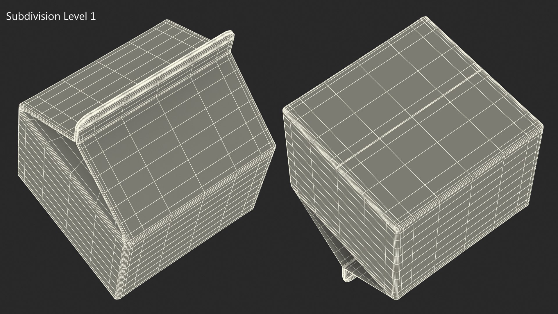 Gable Top Carton Package Mockup Blue 3D Model - TurboSquid 1925364